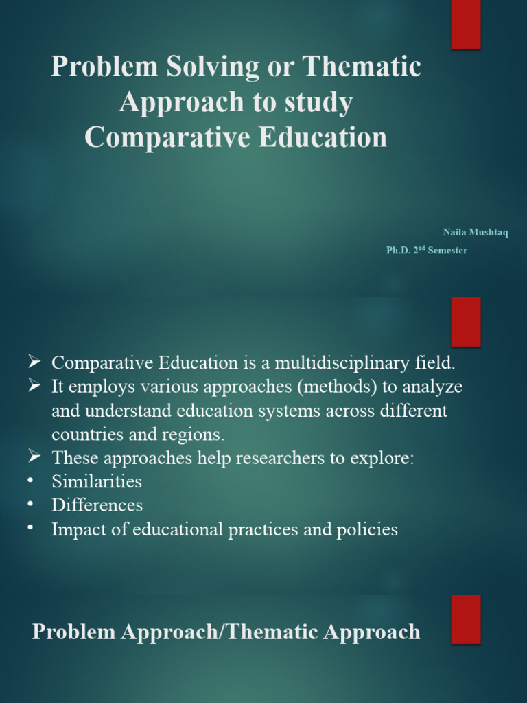 Problem Approach To Study Comparative Education | PDF | Methodology ...