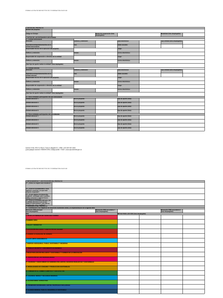 M-FO-028 - V5 Formulacioìn de Proyectos | PDF | Desarrollo sostenible | Sustentabilidad