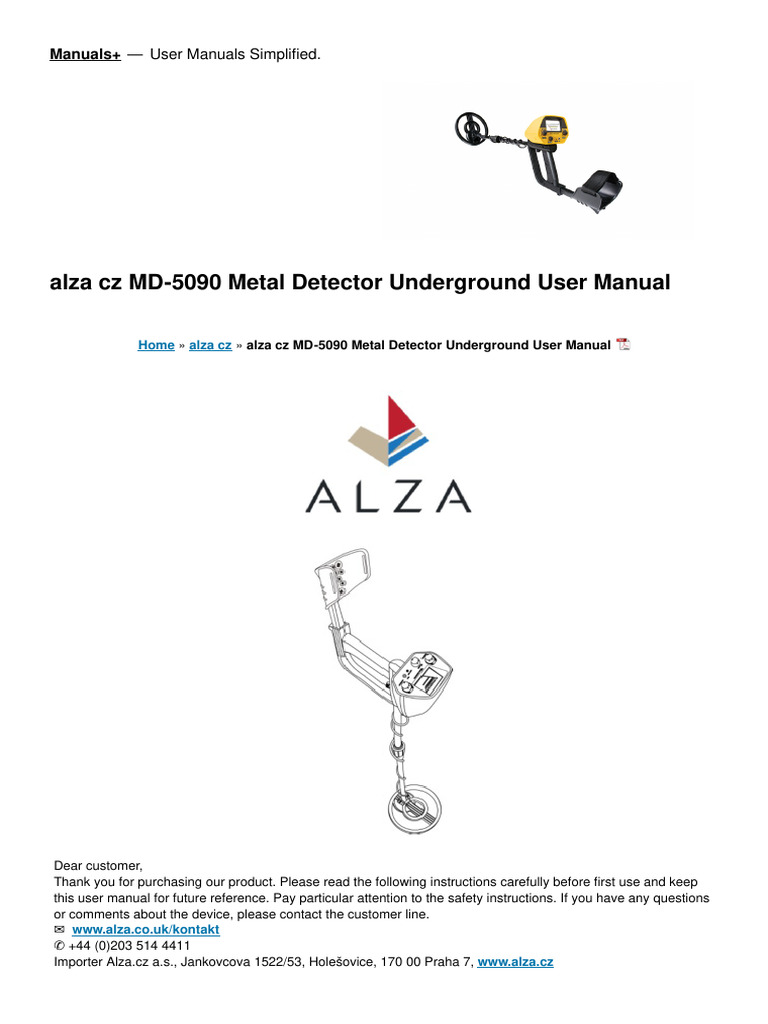 MD-5090 Metal Detector User Manual | PDF | Headphones | Electricity