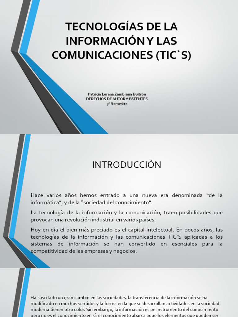 T5. Tecnologías de La Información y Las Comunicaciones .Tics | PDF | Tecnología de información y ...