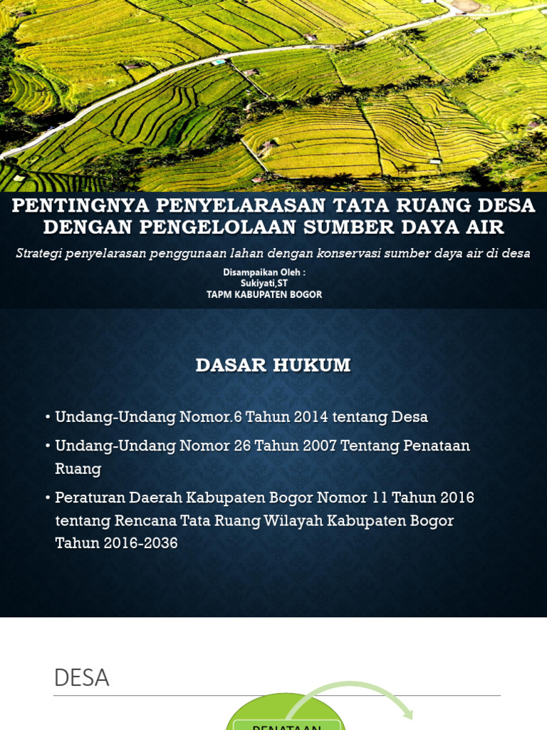 Pentingnya Penyelarasan Tata Ruang Desa Dengan Pengelolaan Sumber Daya ...