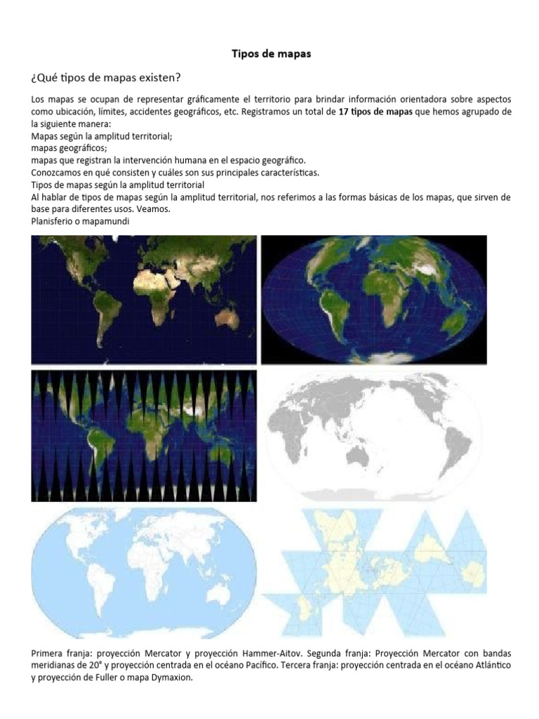 Tipos de Mapas | PDF | Mapa | Cartografía