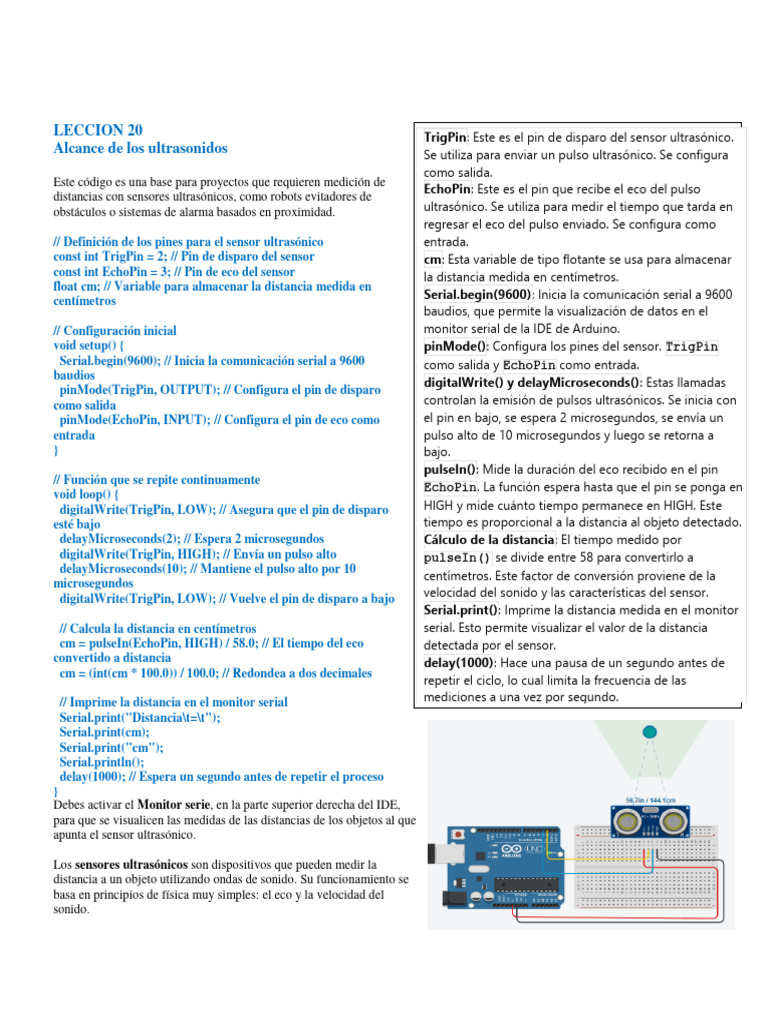 LECCION 20 Alcance de Los Ultrasonidos. | PDF | Ultrasonido | Sensor