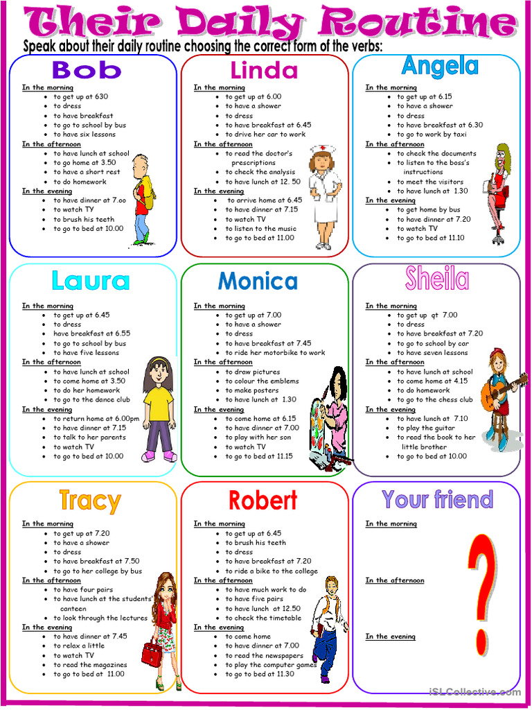 Their Daily Routine | PDF | Cuisine | Eating Behaviors Of Humans