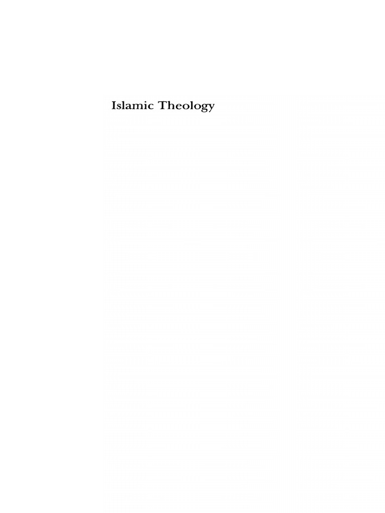 Islamic Theology Traditionalism and Rationalism 9781474463782 Compress ...