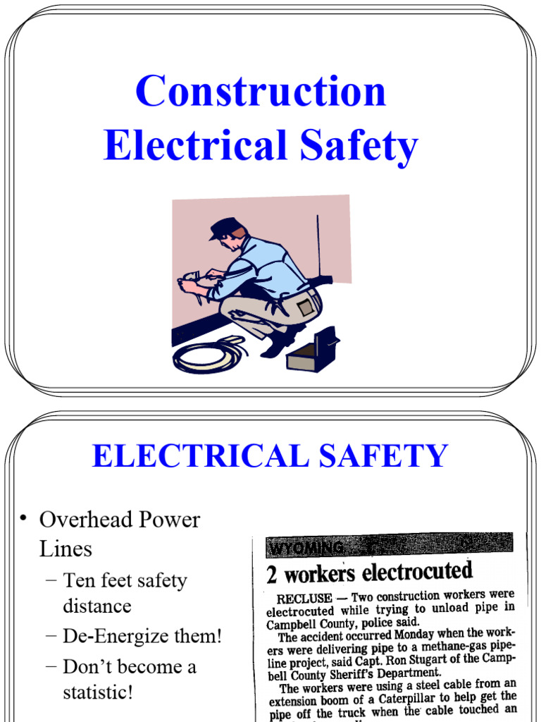 Construction Electrical Safety | PDF | Electromagnetism | Electrical ...
