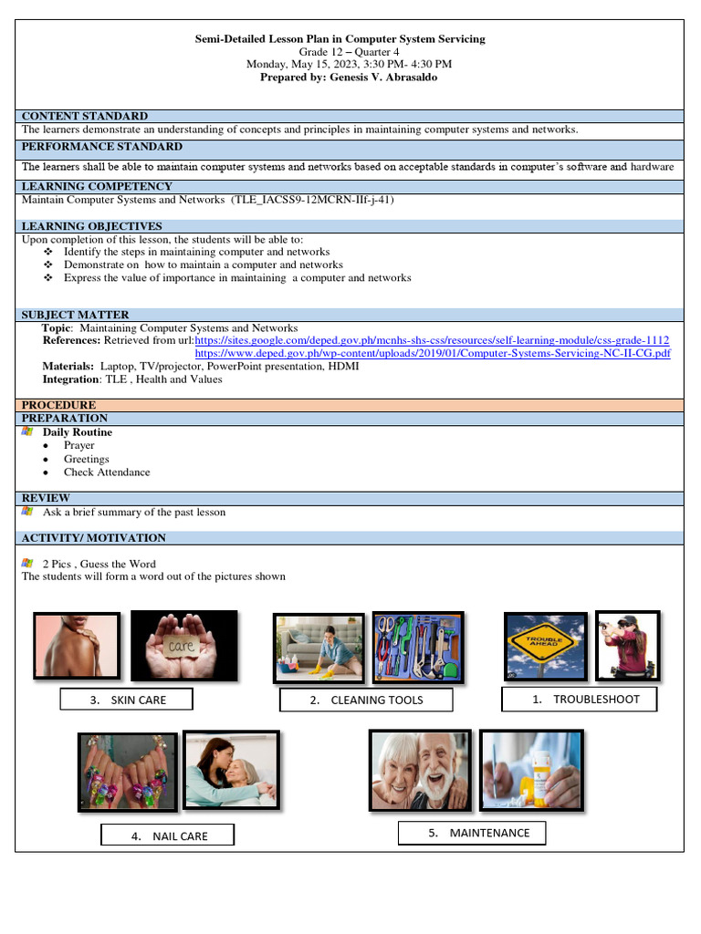 LESSON PLAN Final City 3 | PDF | Computer Hardware | Usb Flash Drive
