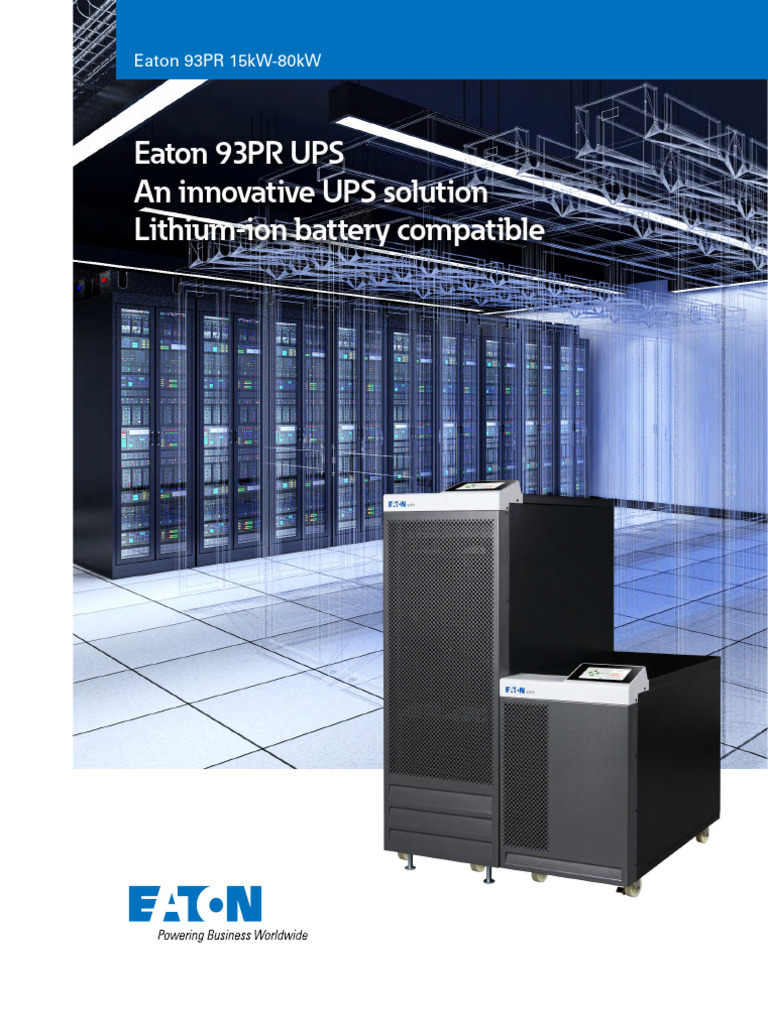 Eaton-93pr-15-80kva-Brochure-East-Asia-En-Us TOWER | PDF | Lithium Ion ...