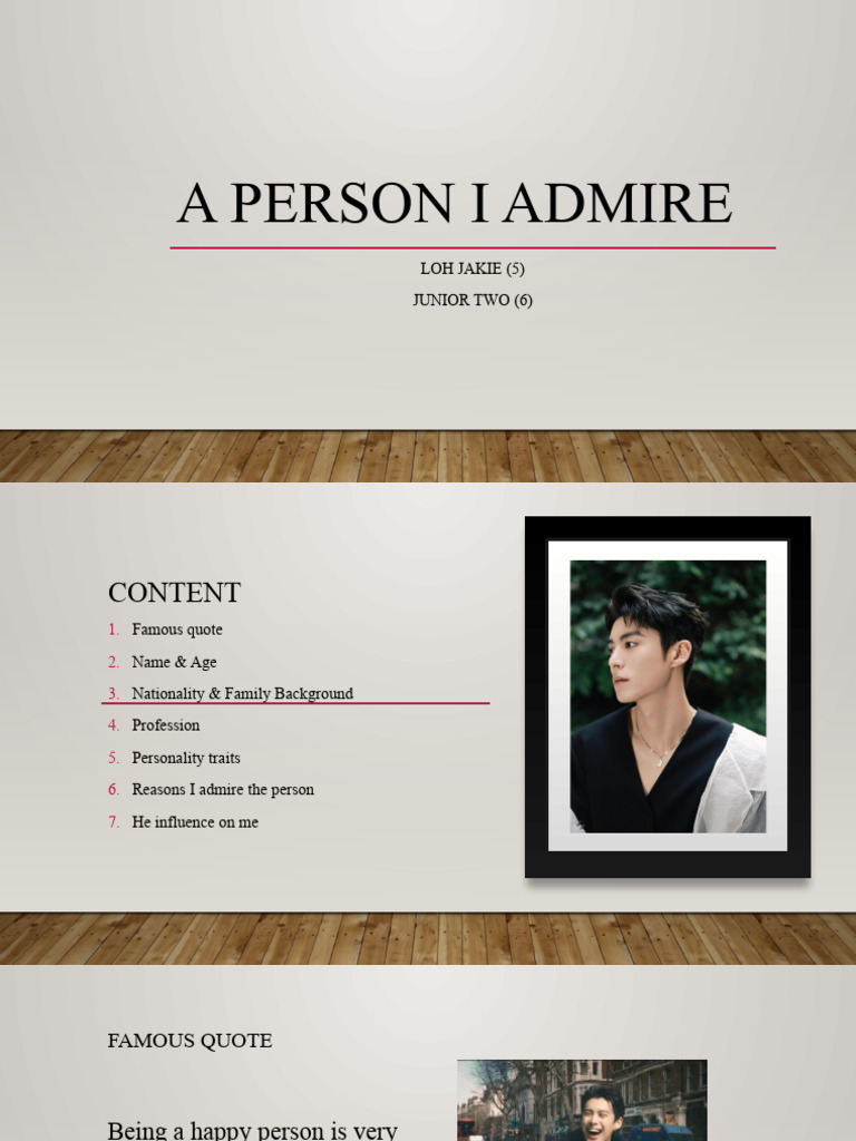 A Person I Admire | PDF