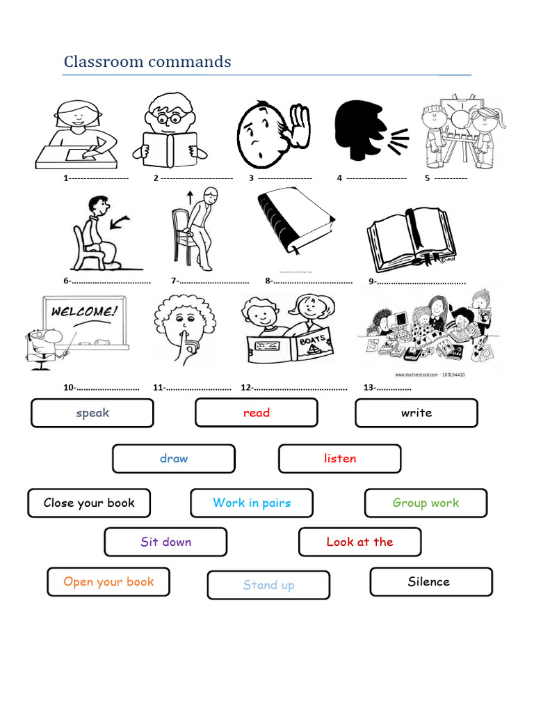 Classroom Commands Flashcards - 140412 | PDF