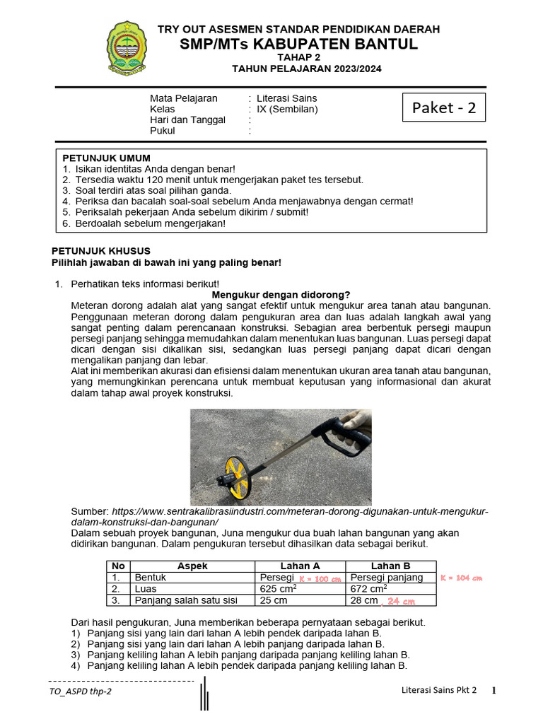 Literasi Sains PKT 2 | PDF