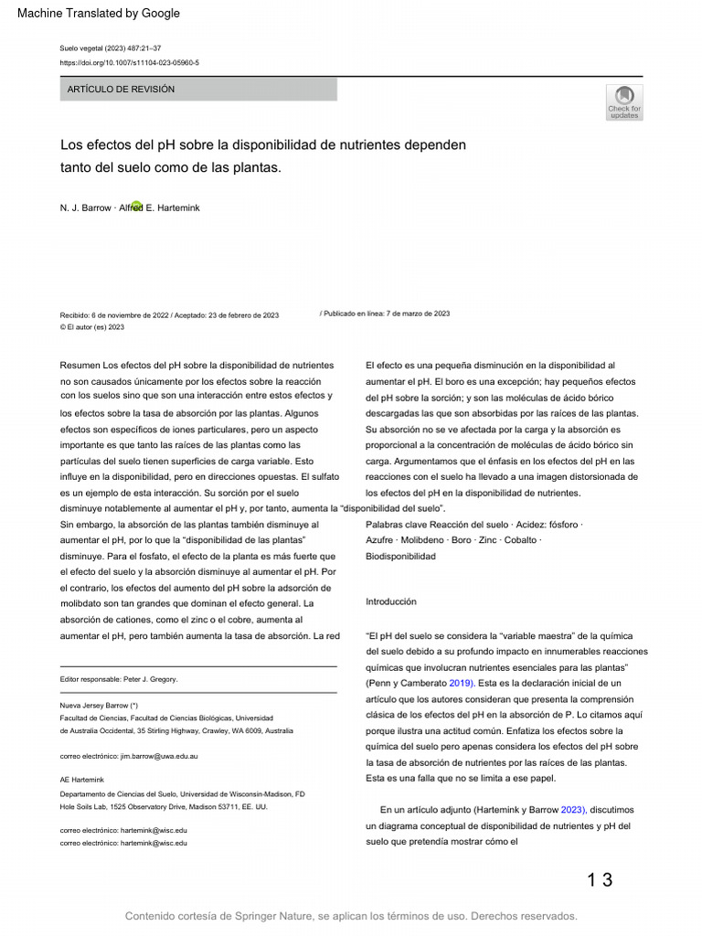 The Effects of PH On Nutrient Availability Depend | PDF | Ph | Adsorción