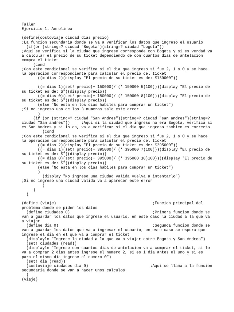 Taller condicionales 2 | PDF