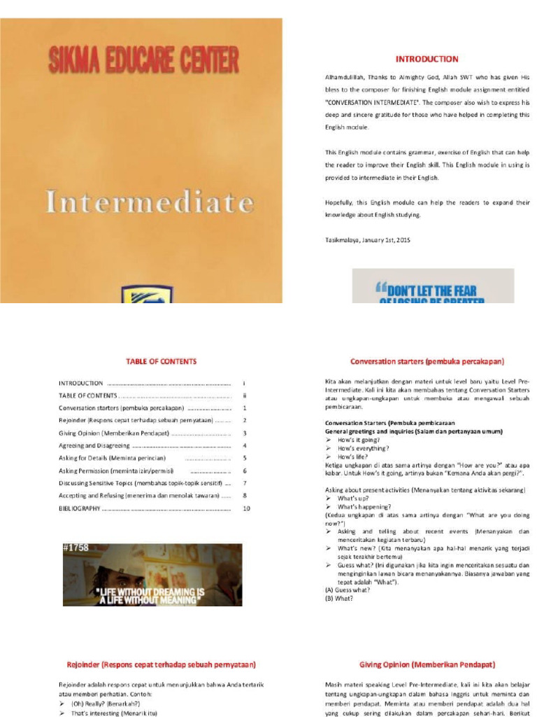 Conversation (Intermediate) | PDF