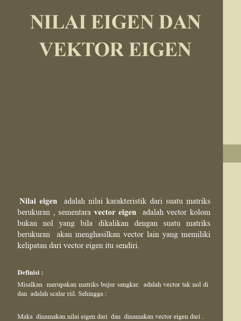 Nilai & Vektor Eigen | PDF