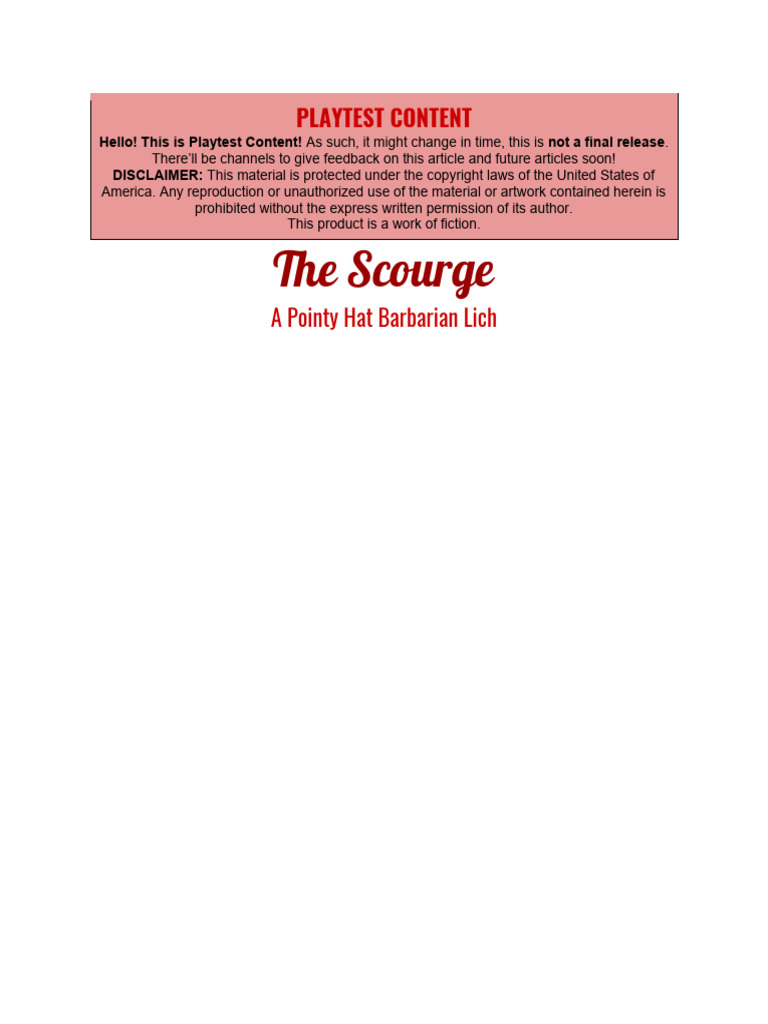 Pointy Hat - The Scourge | PDF | Copyright | License