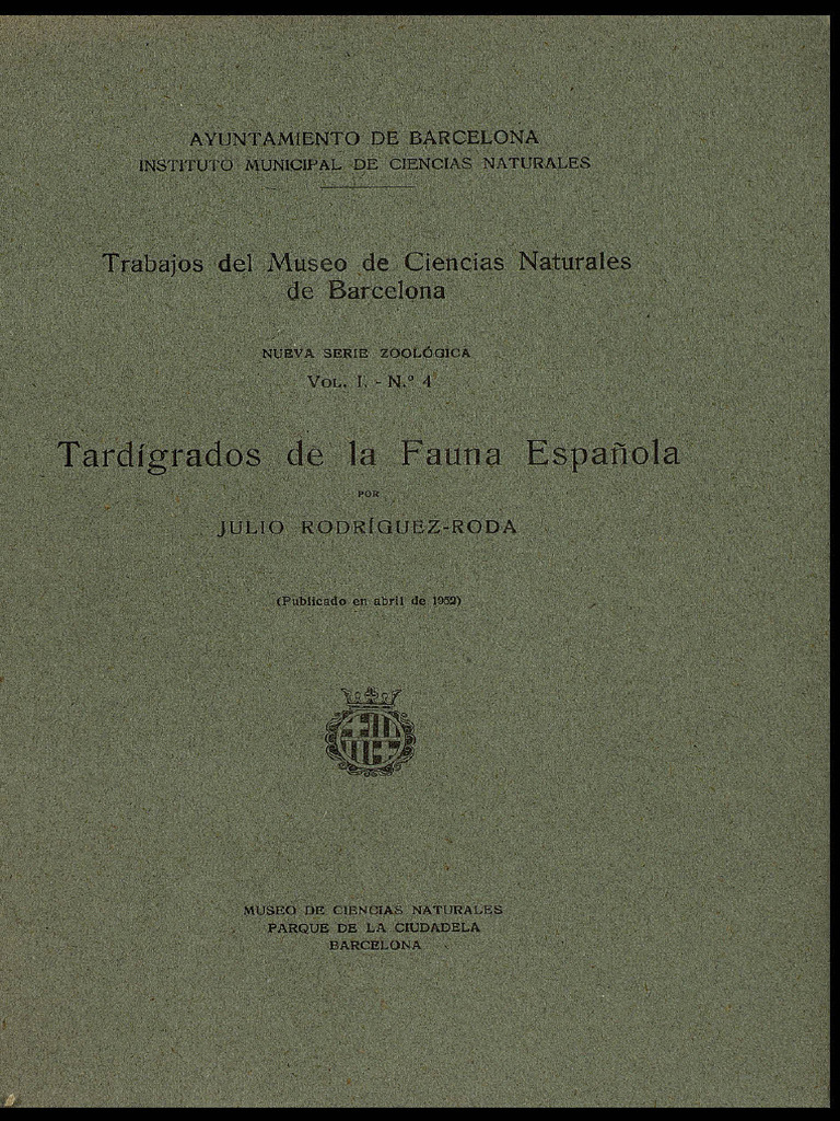 Tardigrados de La Fauna Espanola Museo de Ciencias Naturales | PDF ...