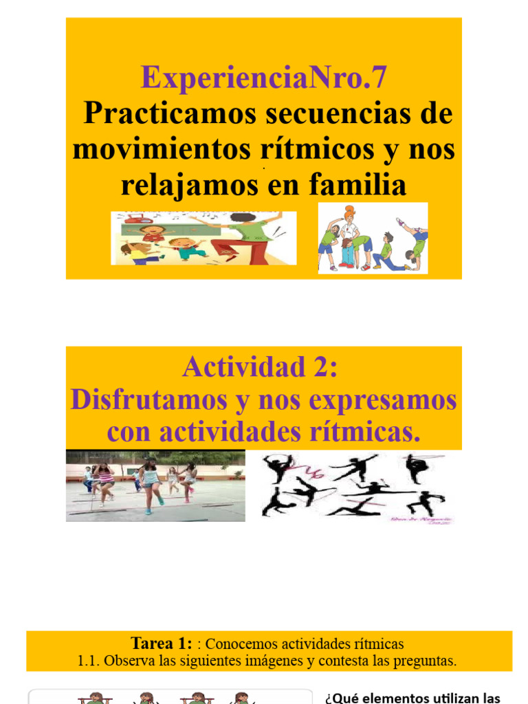 Exper - Nro7 Actividad 2 VI CICLO | PDF | Ritmo
