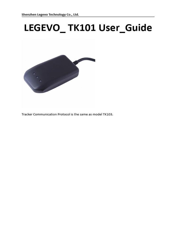 LEGEVO_ TK101 _ Datasheet and Guide | PDF | General Packet Radio Service | Telephone
