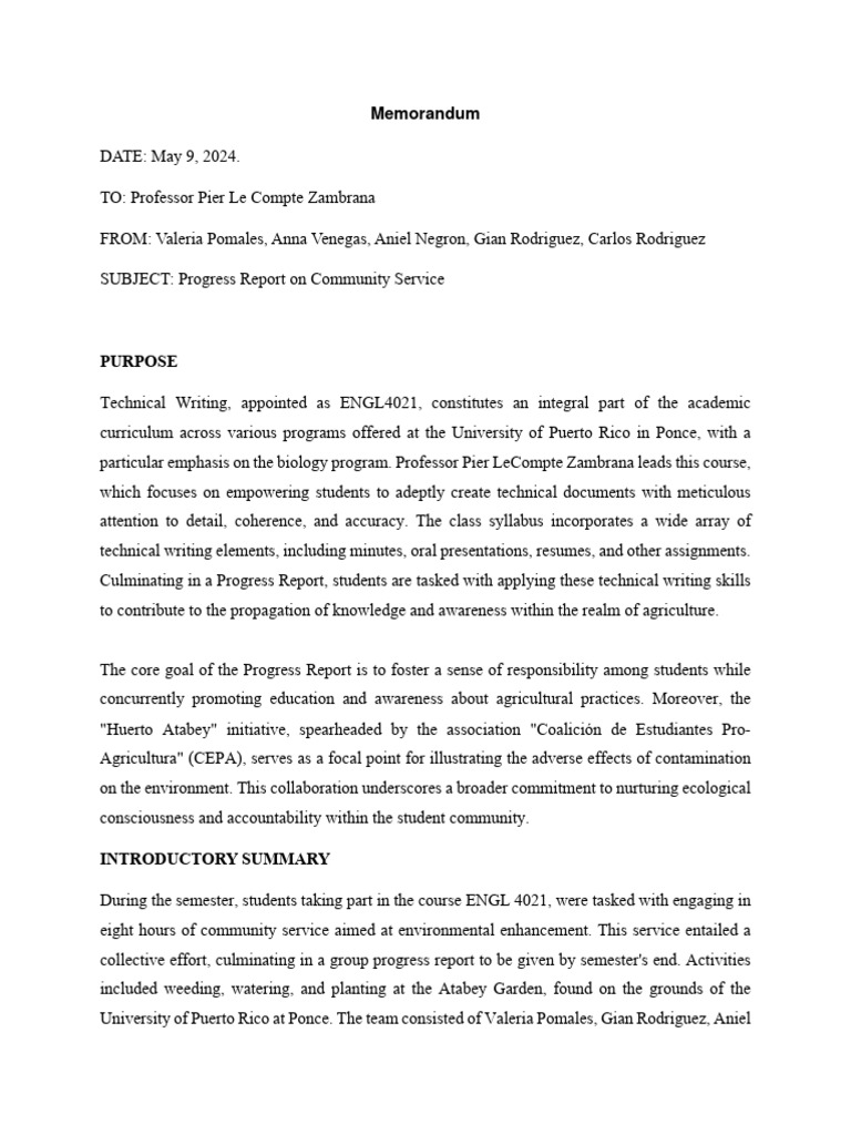 Progress Report | PDF | Plants | Gardens Progress Report | PDF | Plants | Gardens
