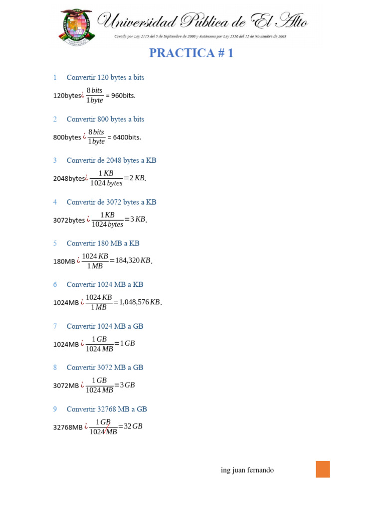 Practica Nro1. | Descargar gratis PDF | Memoria USB | Byte