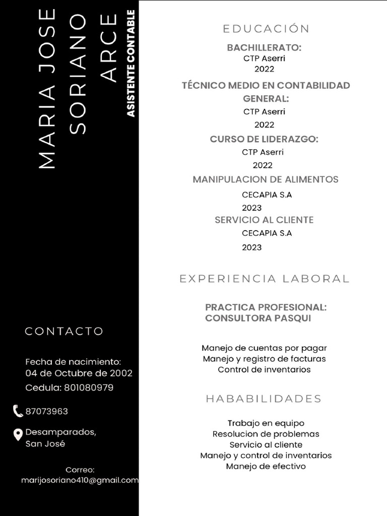 CV María José | PDF
