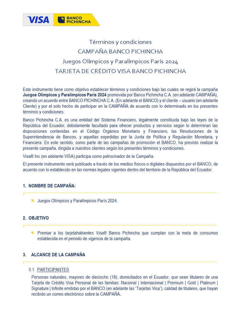 Sorteo Visa para París 2024 | PDF | Bancos | Visa Inc.