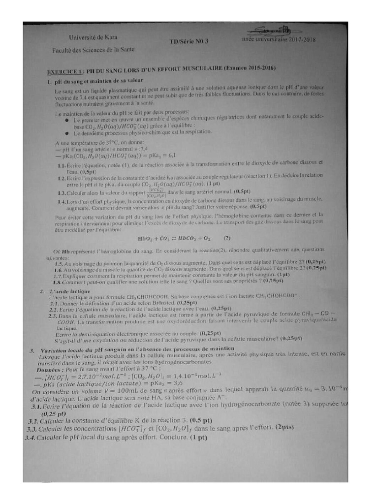 TD Chimie en Solution 17-18 FSS | PDF