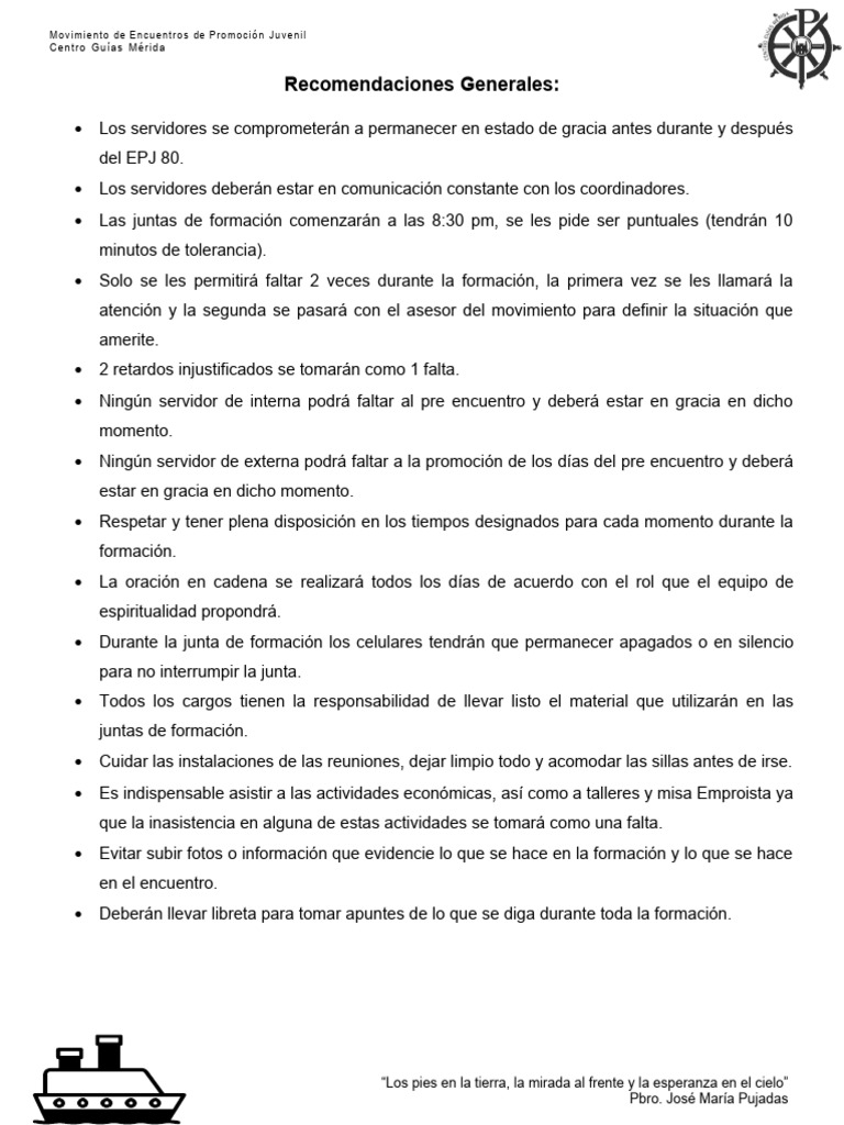 Recomendaciones Para Las Juntas | PDF