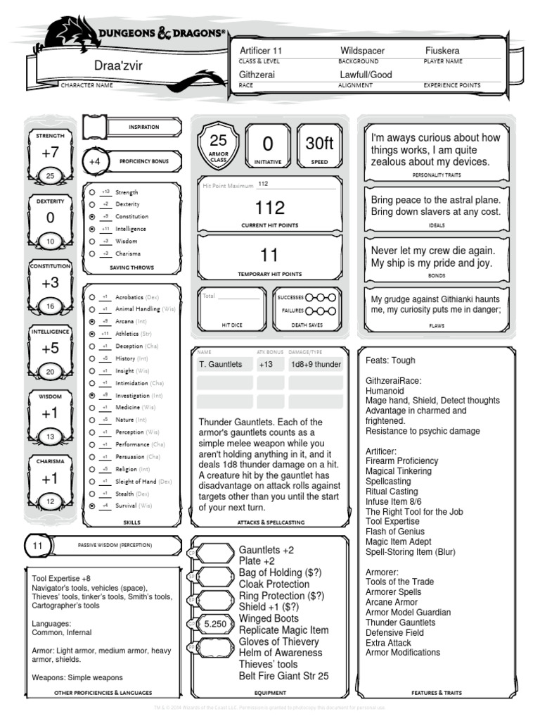 Gith Character For D&D 5e | PDF