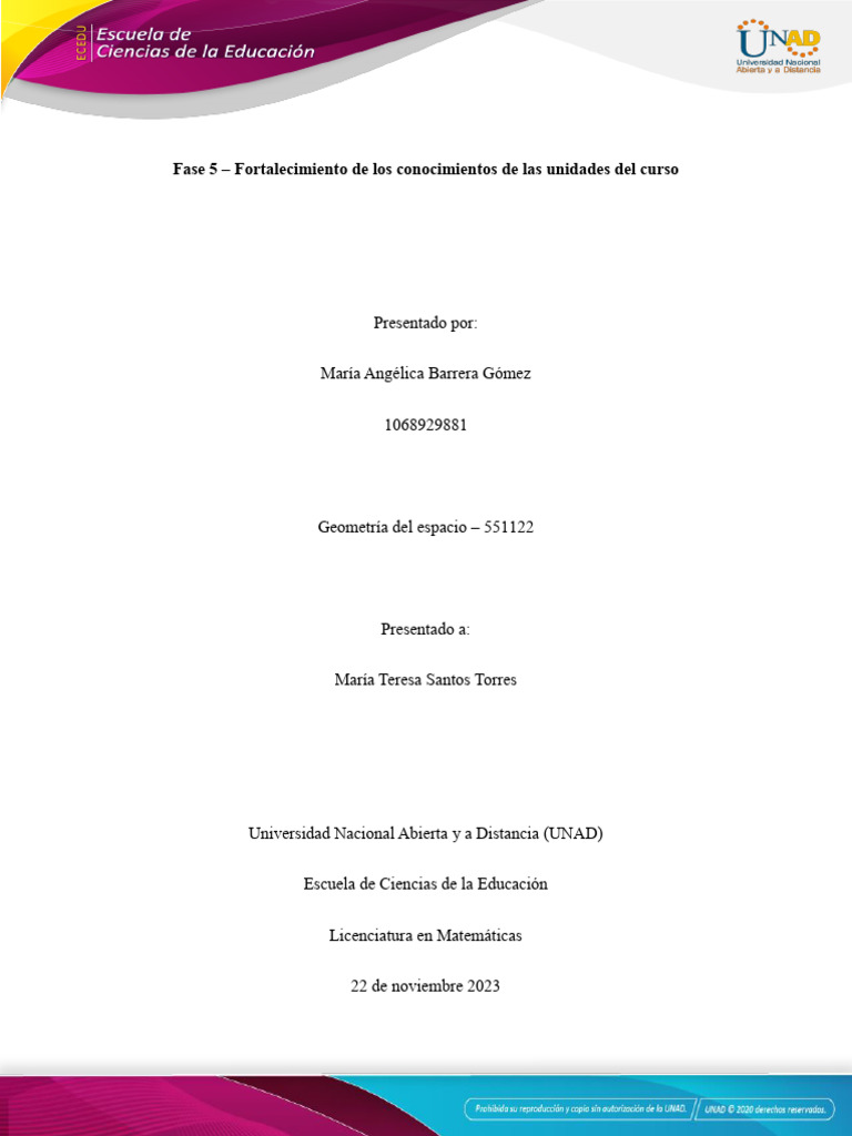 Paso 5 - Angelica Barrera, Fortalecimiento de Conocimientos | PDF | Geometría | Geometría euclidiana