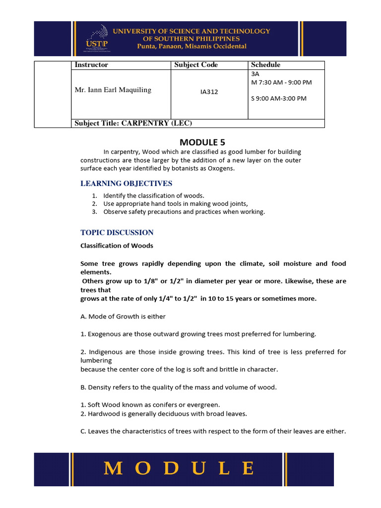 Module Carpentry 5 | PDF