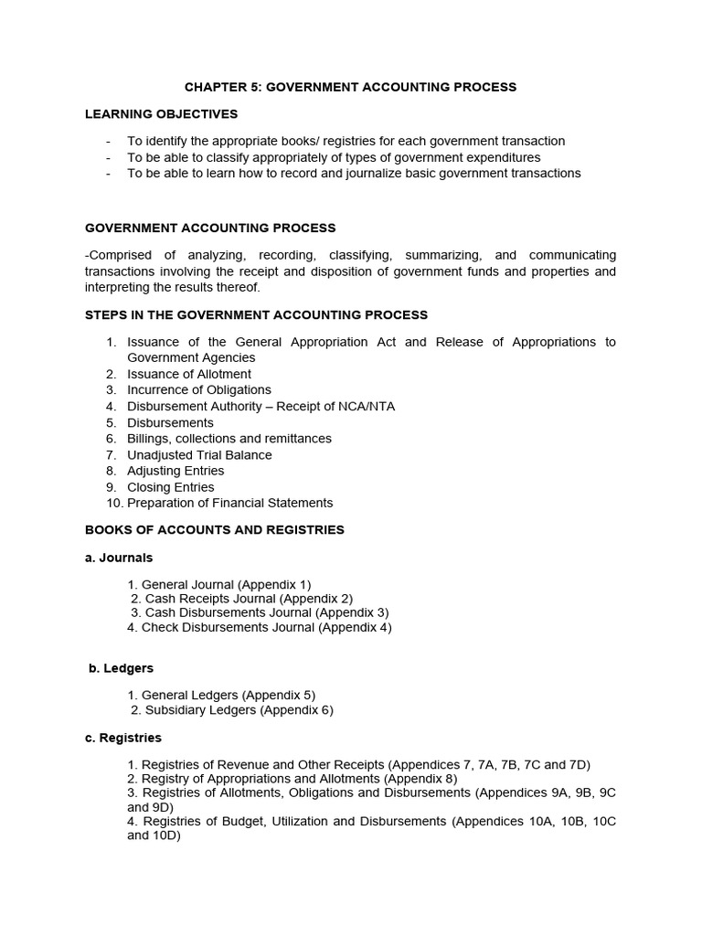 Government Accounting Process Overview | PDF | Payroll | Debits And Credits