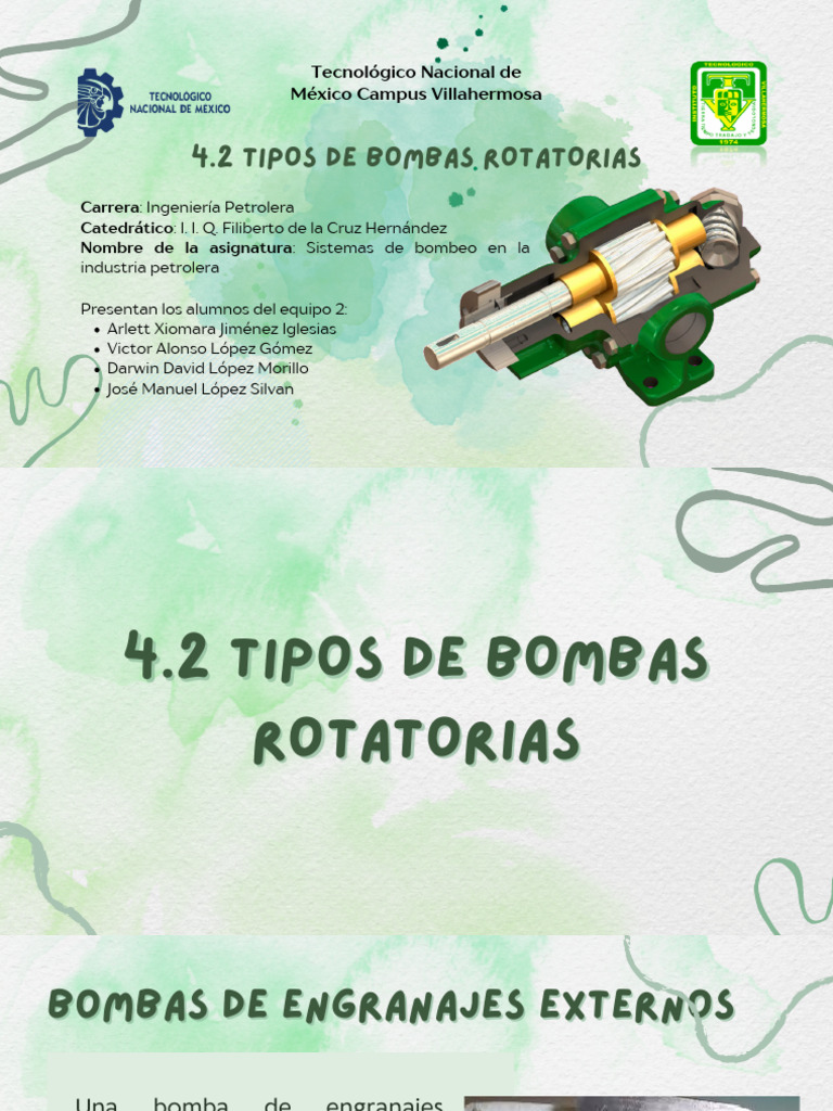 4.2 Tipos de Bombas Rotatorias | PDF | Bomba | Engranaje