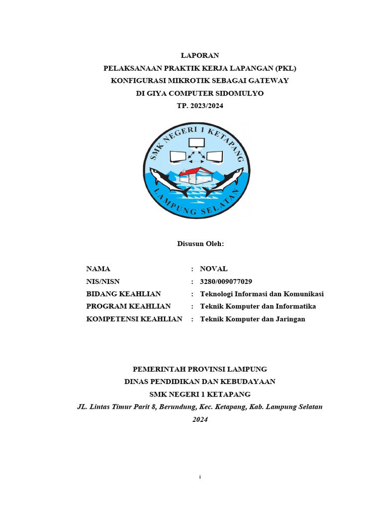 Laporan Hasil PKL Noval | PDF