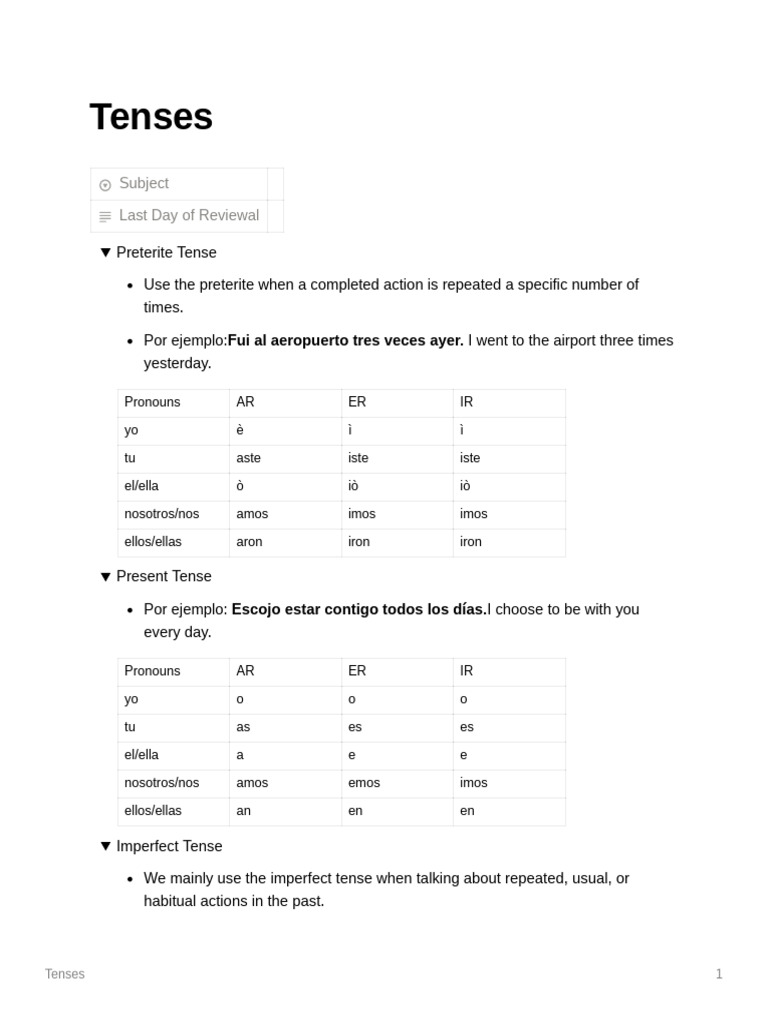Tenses | Download Free PDF | Grammatical Tense | Languages