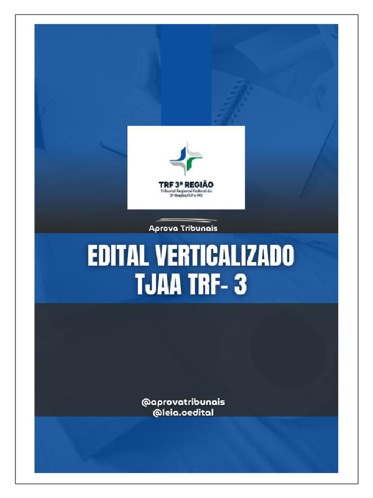 Edital Verticalizado Tjaa TRF | PDF | Administração pública | Sentença ...