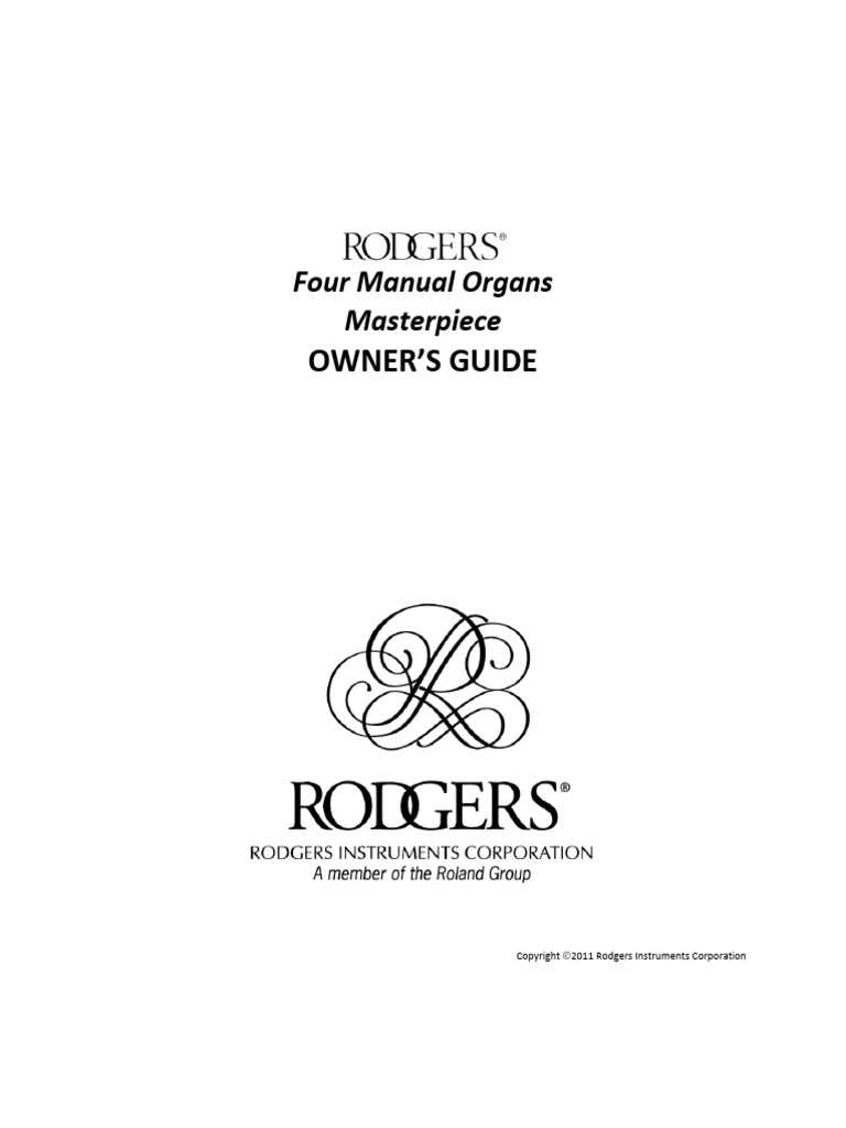 Rodgers Four Manual Organs Owner's Guide | PDF | Components | Musical ...