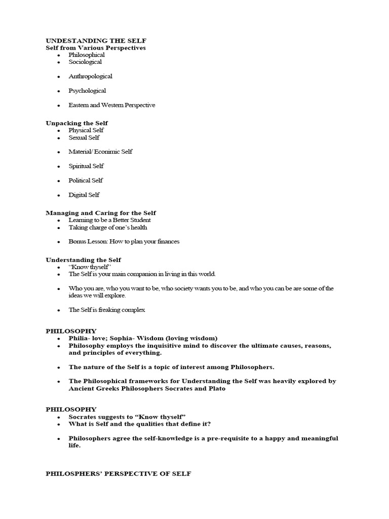 Uts Prelims | PDF | Soul | Philosophy Of Self