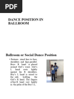 Basic Positions in Social Dancing | PDF | Entertainment | Ballroom Dance