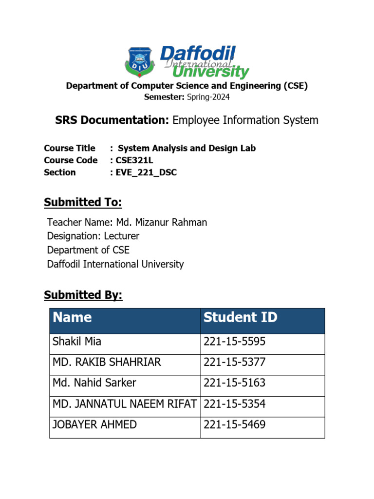 Group-3 SRS | PDF | Java (Programming Language) | Databases