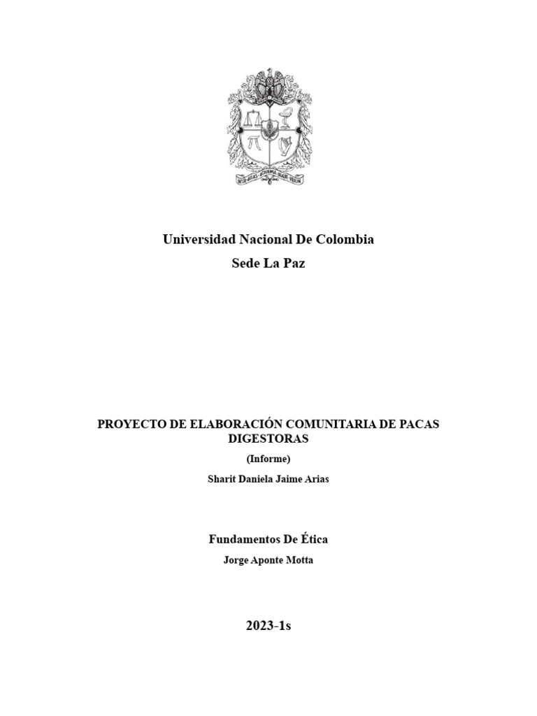INFORME-Pacas Digestoras (1.2) | PDF | Residuos | Entorno natural