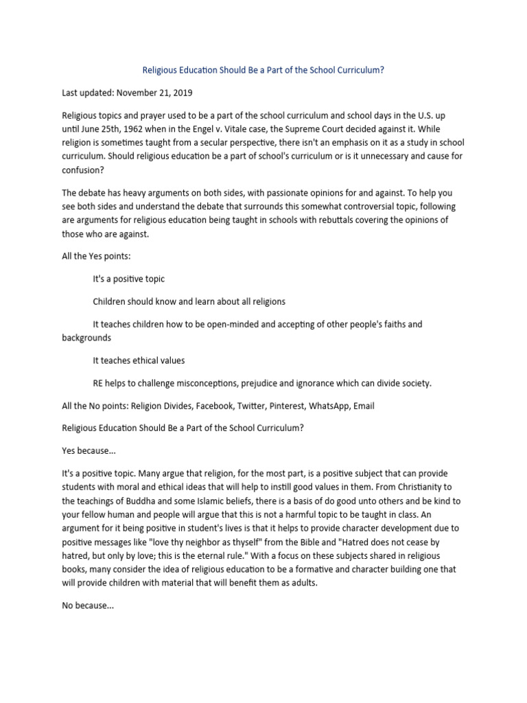 Debate Script For World Religion | PDF | Faith | Secularism