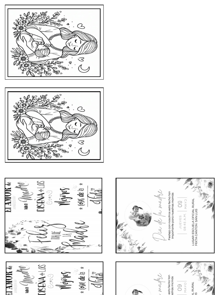 Invitacion Tarjeta De La Madre Pdf