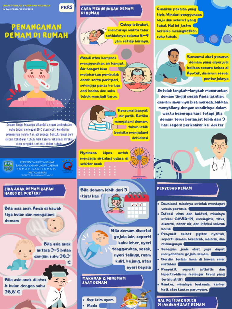 Leaflet Penanganan Demam Di Rumah 3 | PDF
