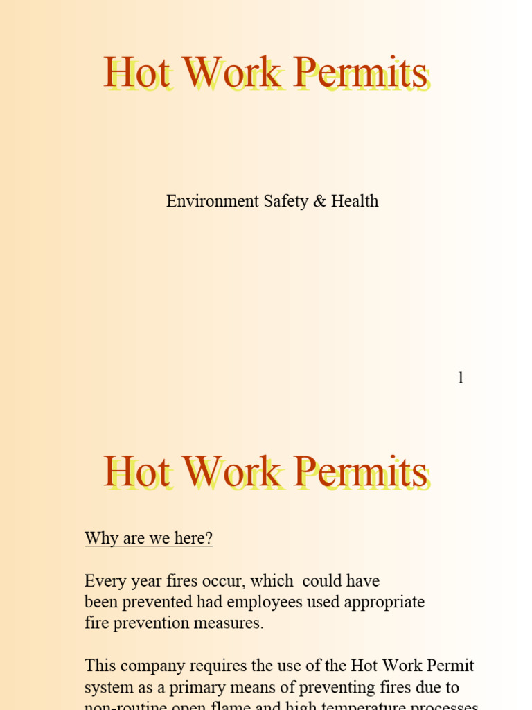 Hot Work Permit | PDF | Welding | Construction