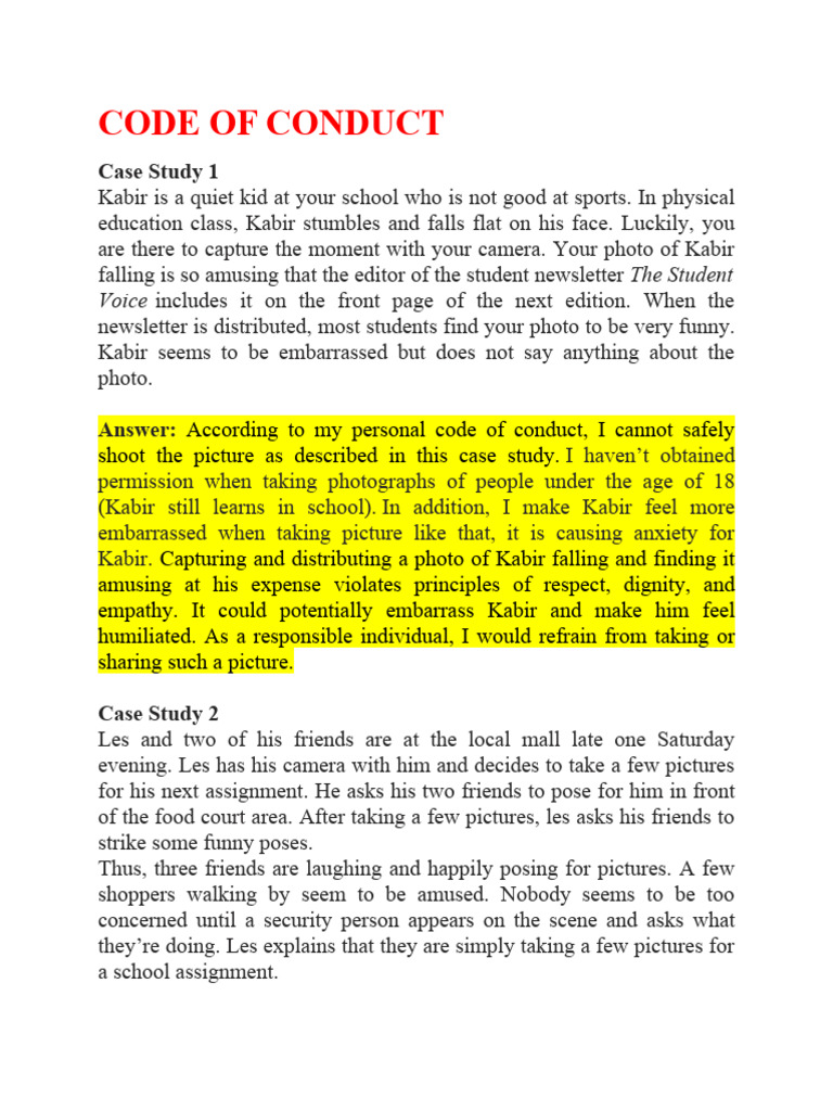 Code of COnduct | PDF