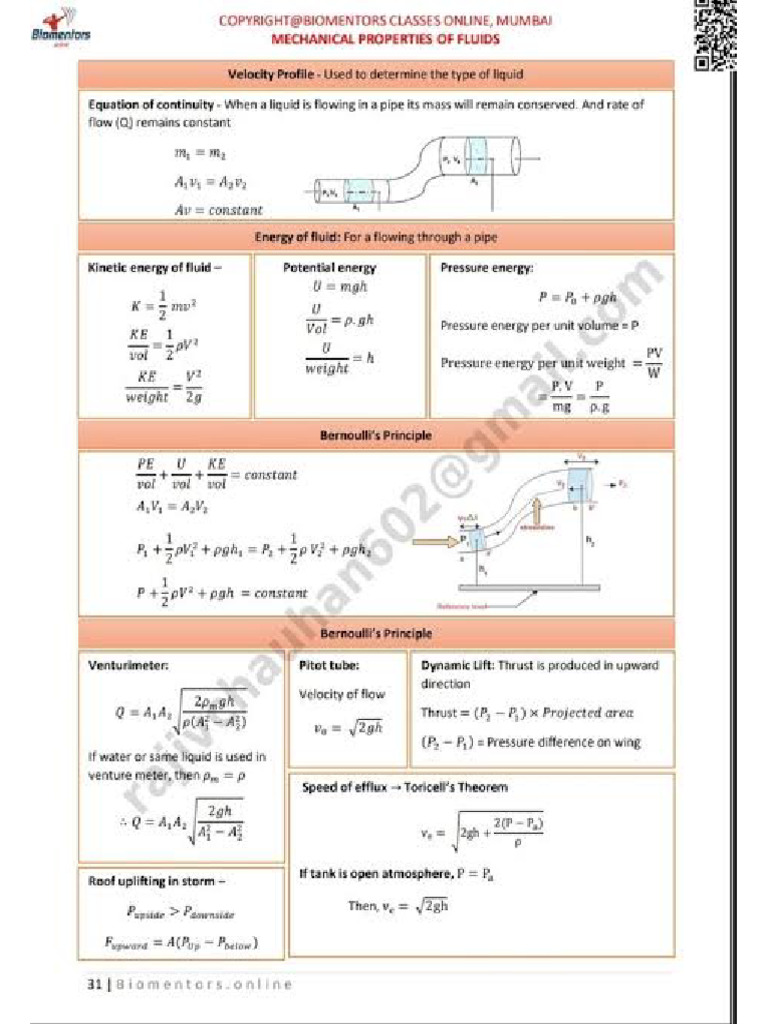 Mechanical Properties of Fluid | PDF