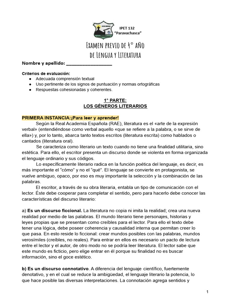 4 Lengua y Literatura - 4° Año | PDF | Poesía | Narración