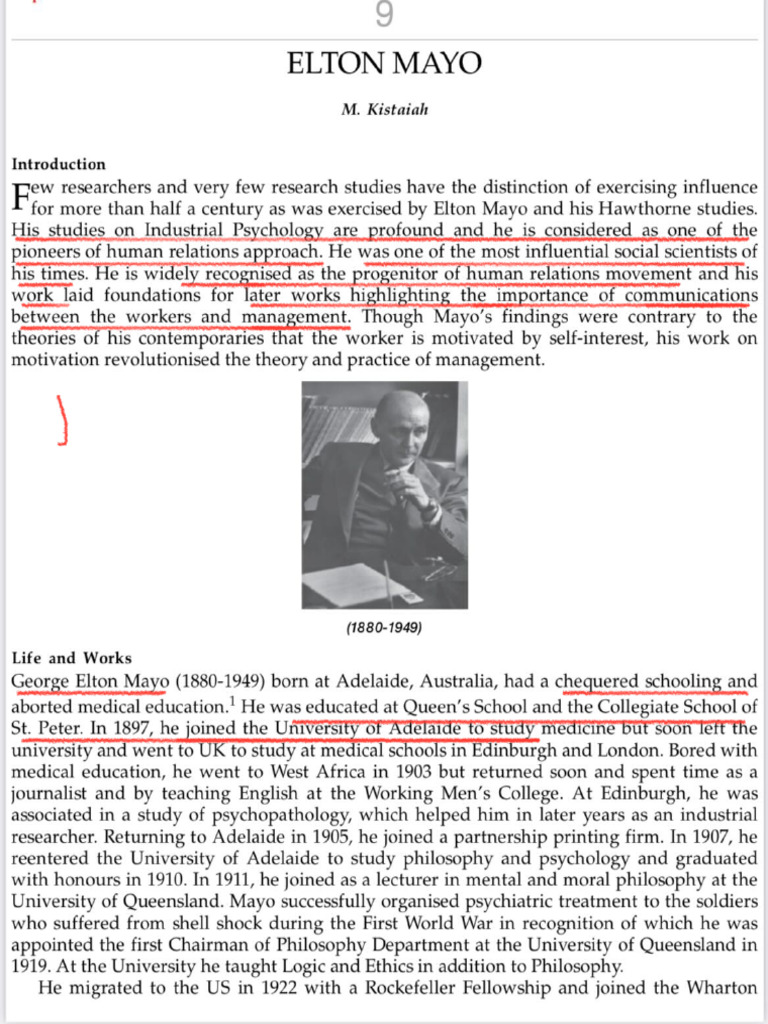 Elton Mayo | PDF